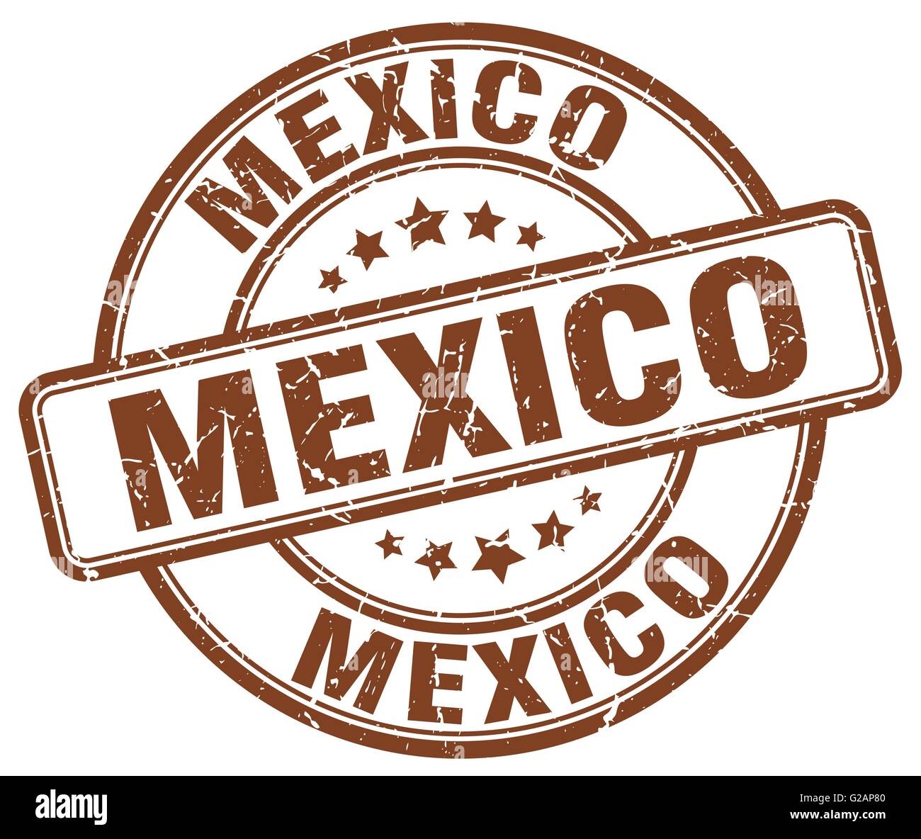 Mexico brown grunge round vintage rubber stamp Stock Vector Image & Art ...