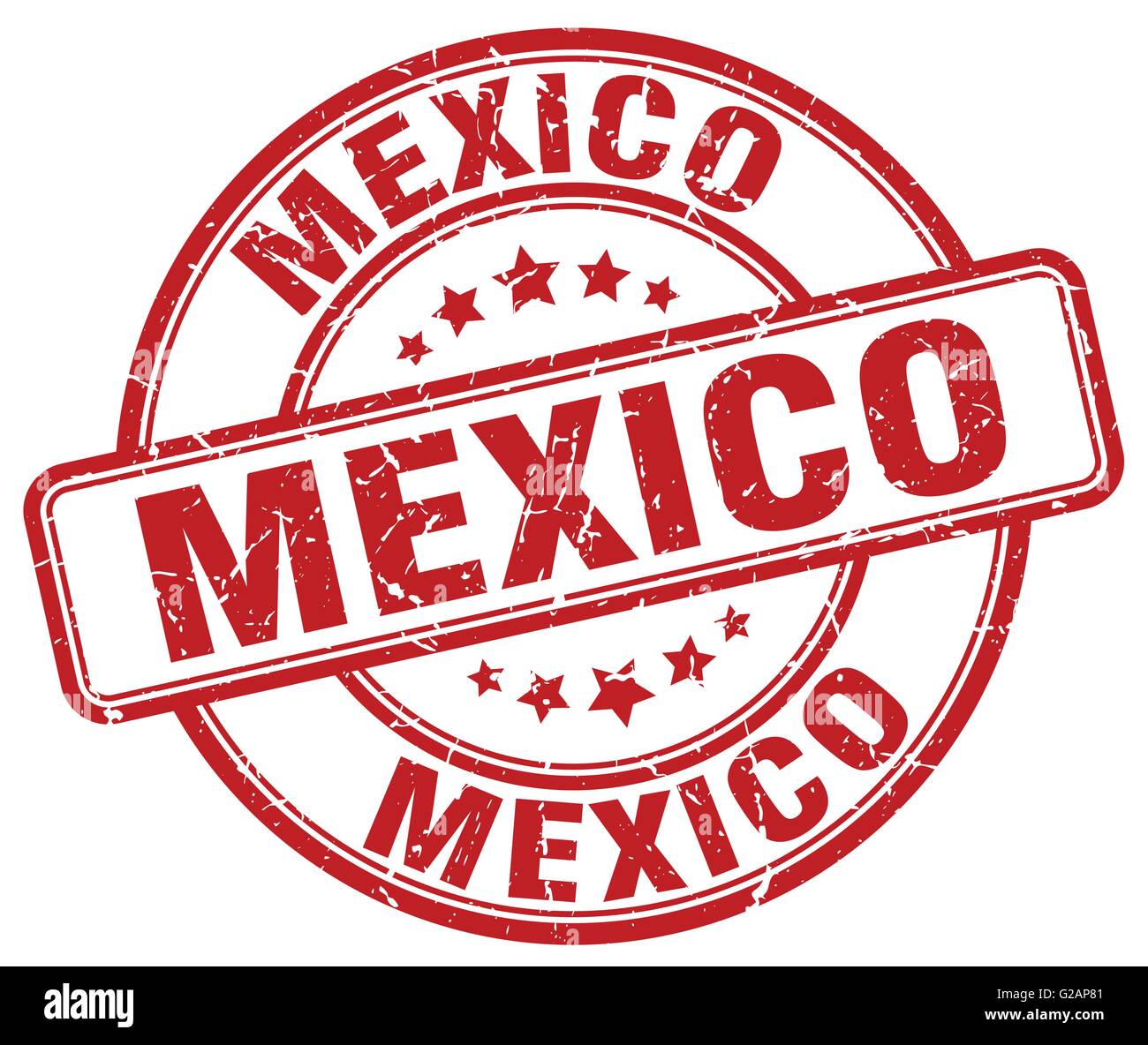 Mexico red grunge round vintage rubber stamp Stock Vector Image & Art ...