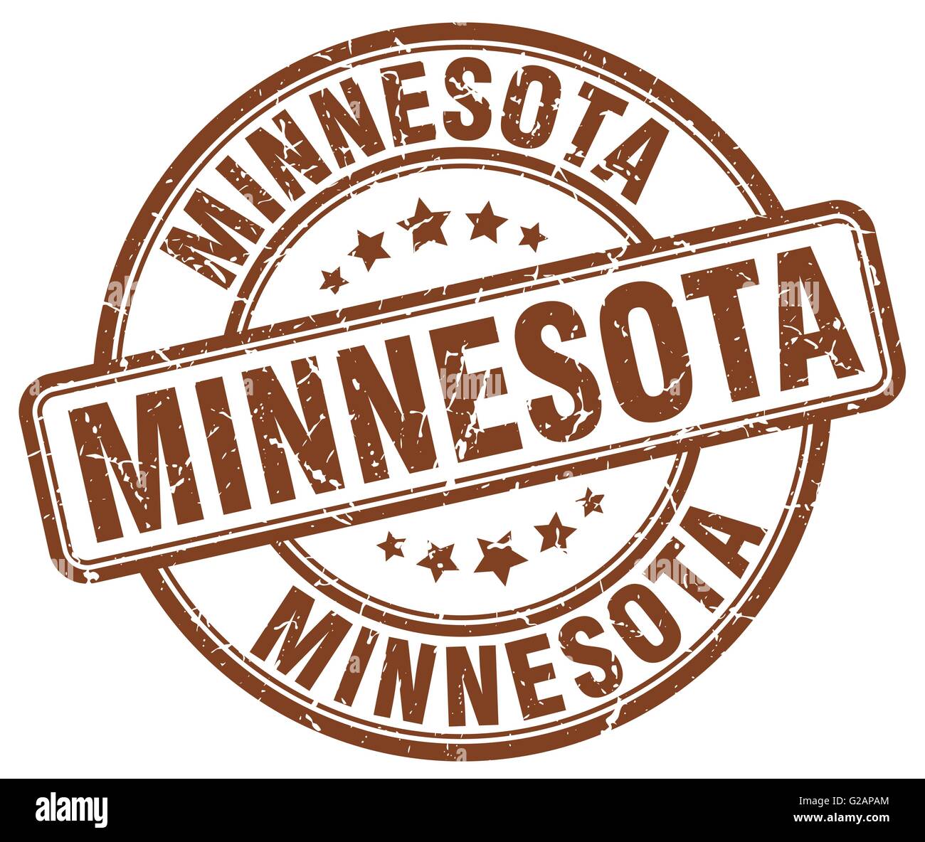 Minnesota brown grunge round vintage rubber stamp Stock Vector Image ...