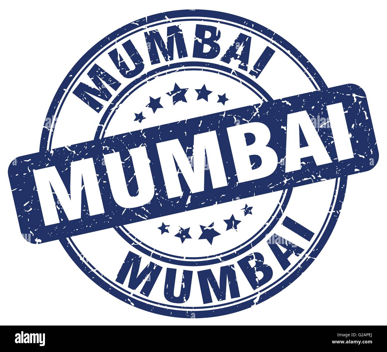 Mumbai blue grunge round vintage rubber stamp Stock Vector Image & Art ...