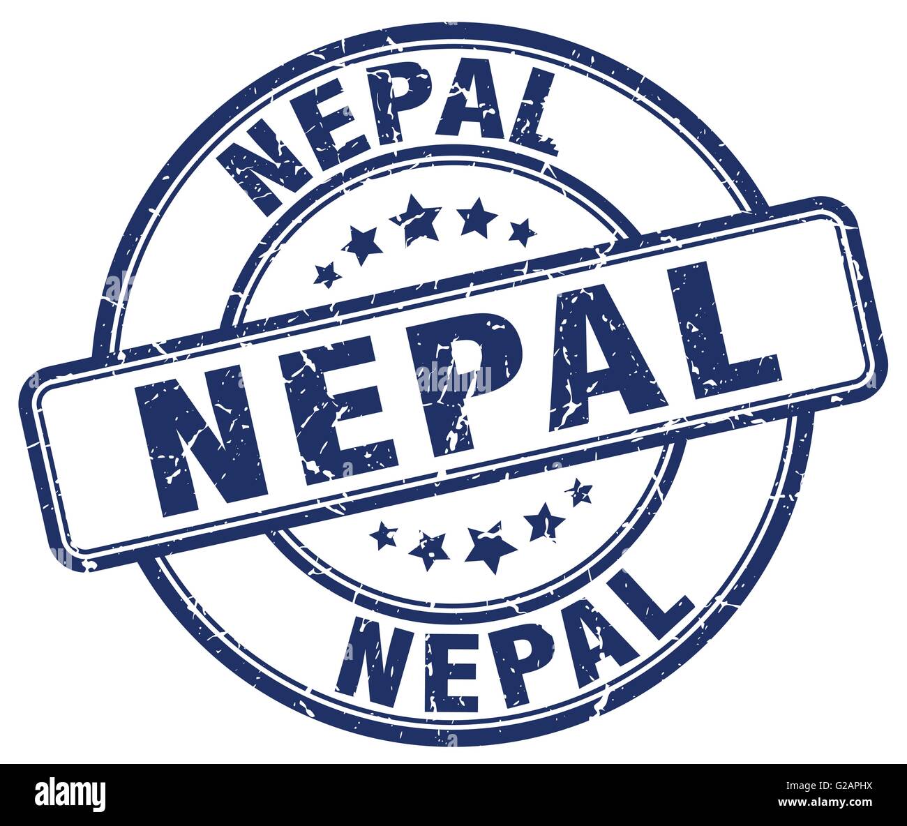 Nepal blue grunge round vintage rubber stamp Stock Vector Image & Art ...