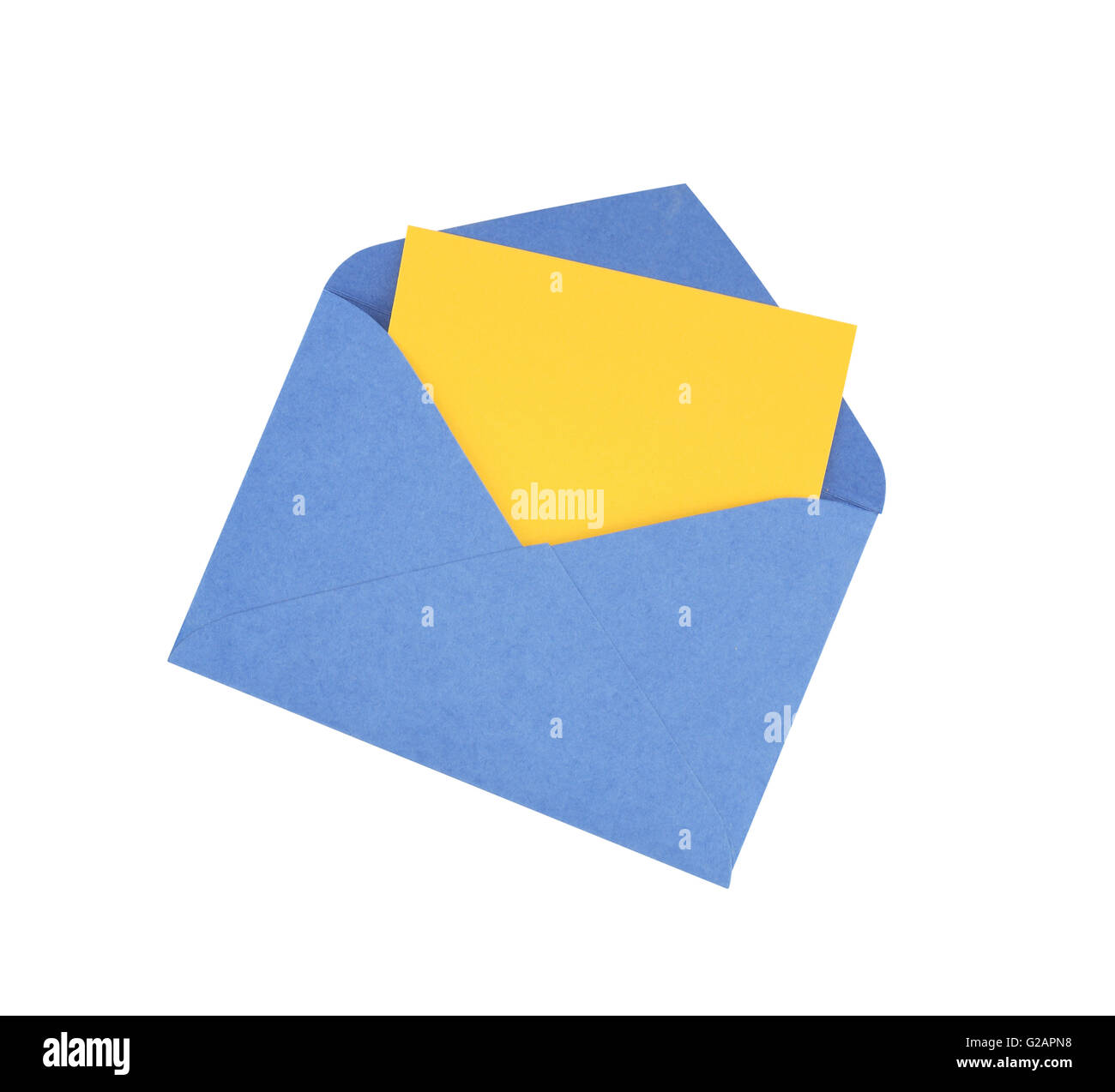 Open yellow envelope blank paper hi-res stock photography and images ...