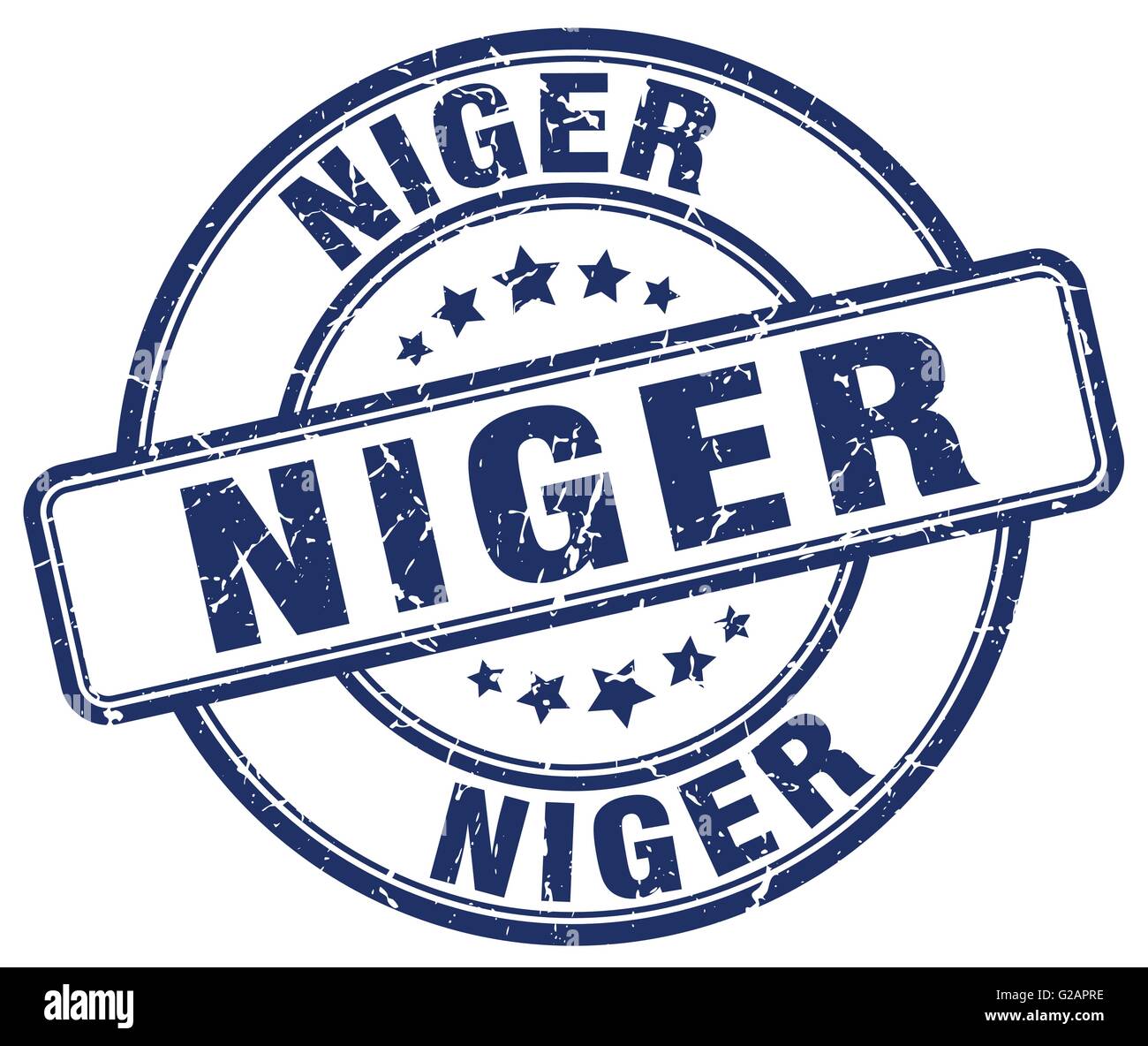 Niger blue grunge round vintage rubber stamp Stock Vector Image & Art ...