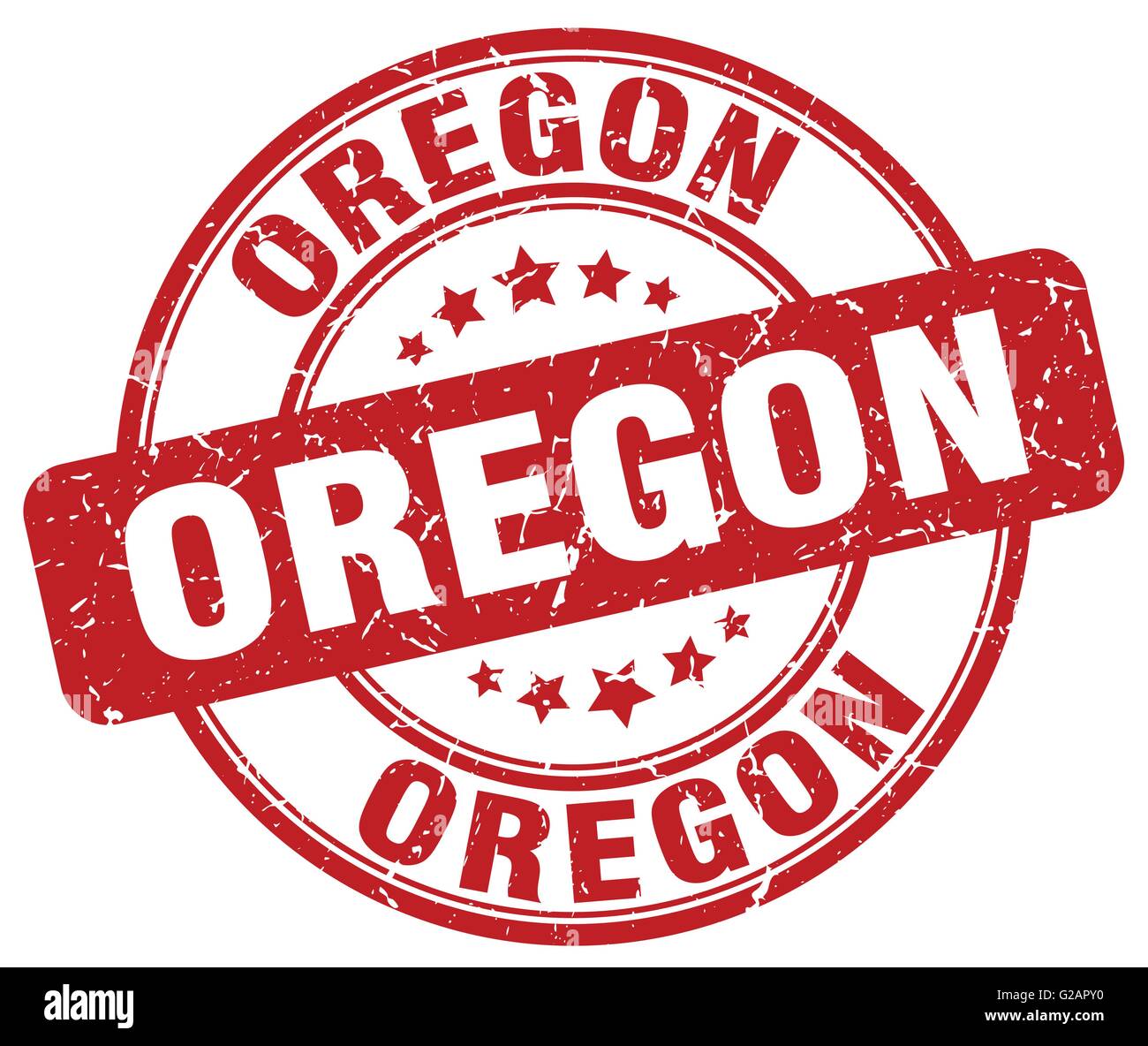 Oregon red grunge round vintage rubber stamp Stock Vector Image & Art ...