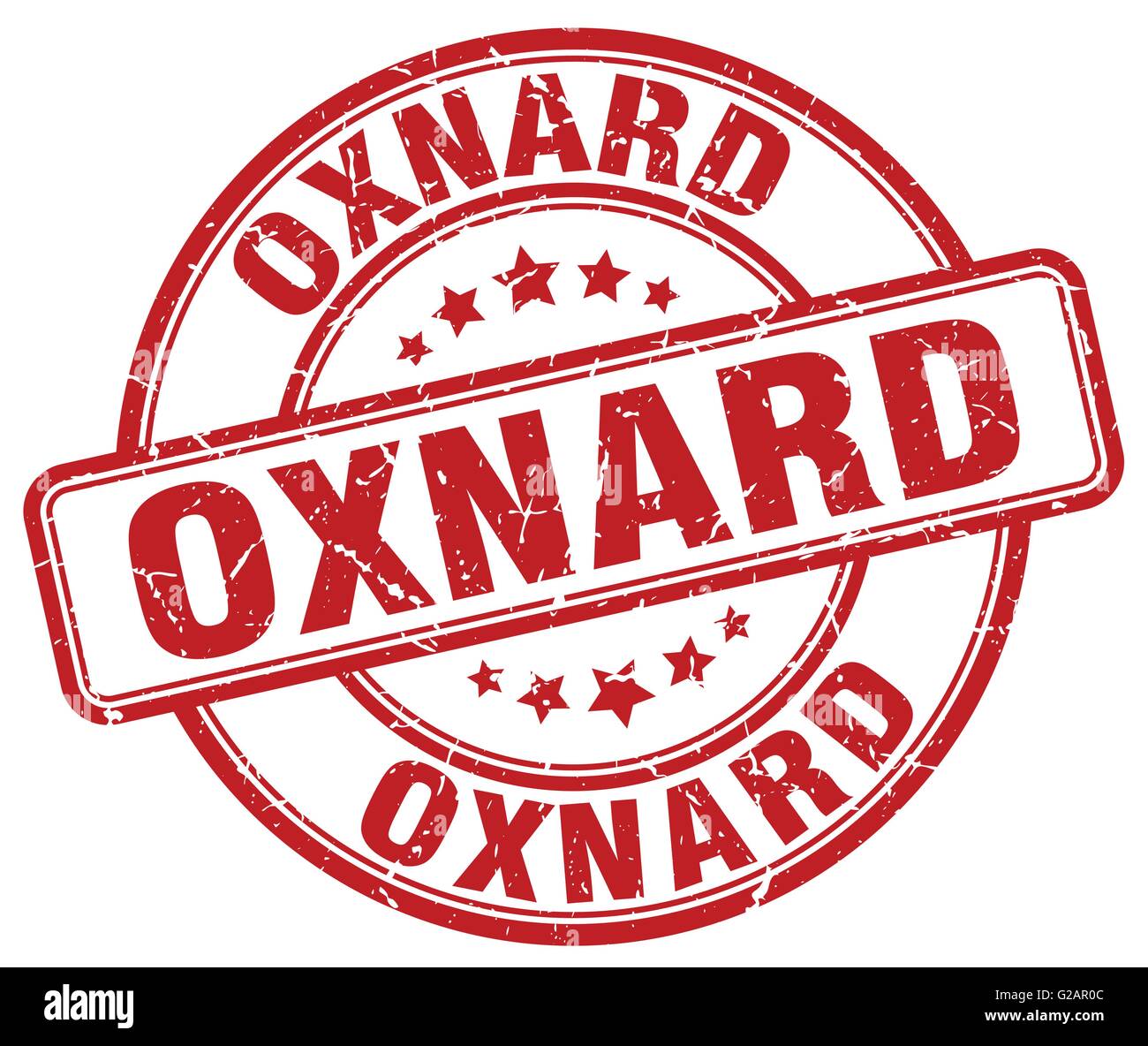 Oxnard red grunge round vintage rubber stamp Stock Vector Image & Art ...