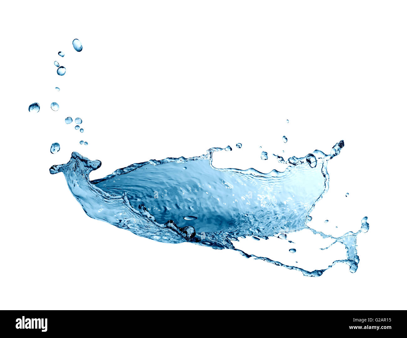 Nice abstract water splash with drops on white background Stock Photo ...