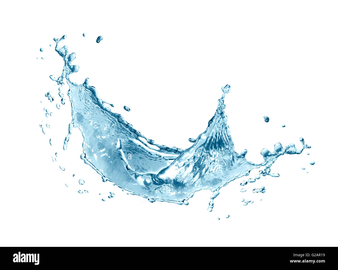 Nice abstract water splash with drops on white background Stock Photo ...