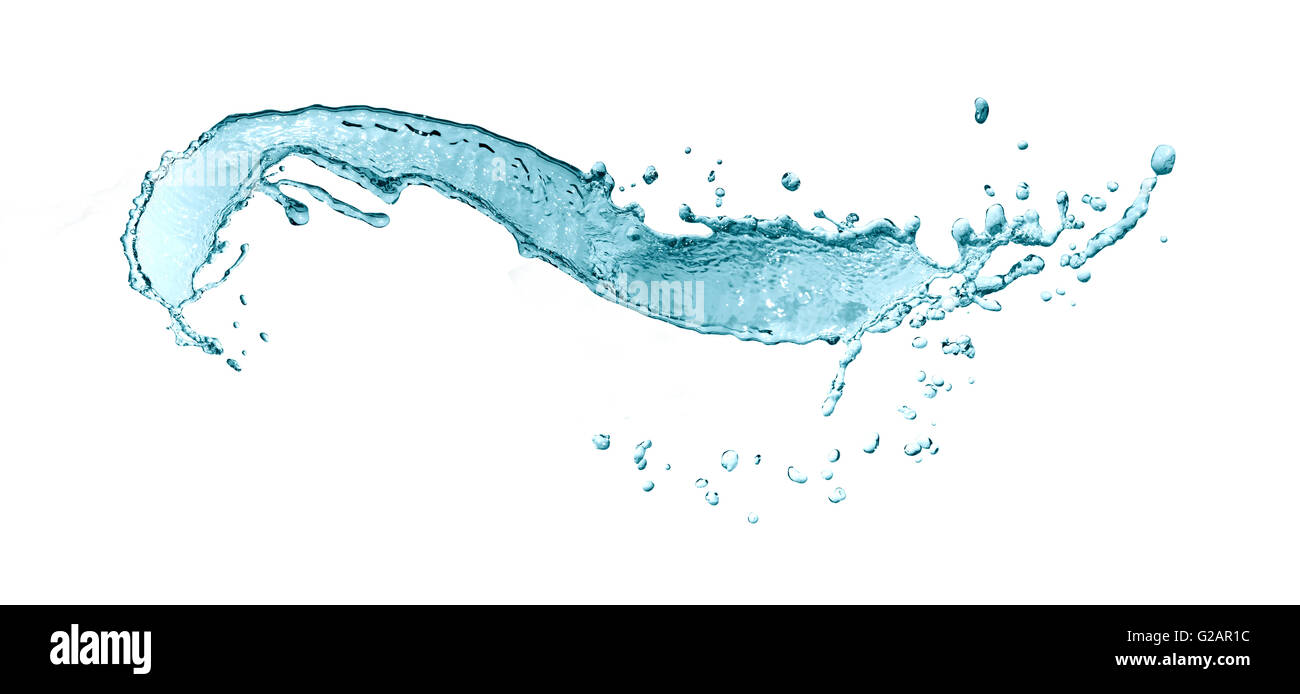 Nice abstract water splash with drops on white background Stock Photo ...