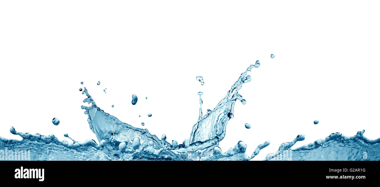 Nice abstract water splash with drops on white background Stock Photo ...