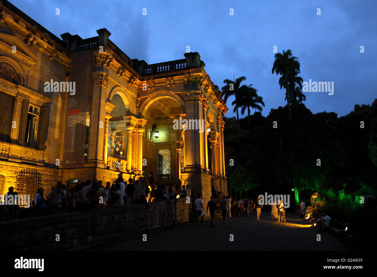 Cultural event at Parque Lage ( Lage Park ) - view of the main building ...
