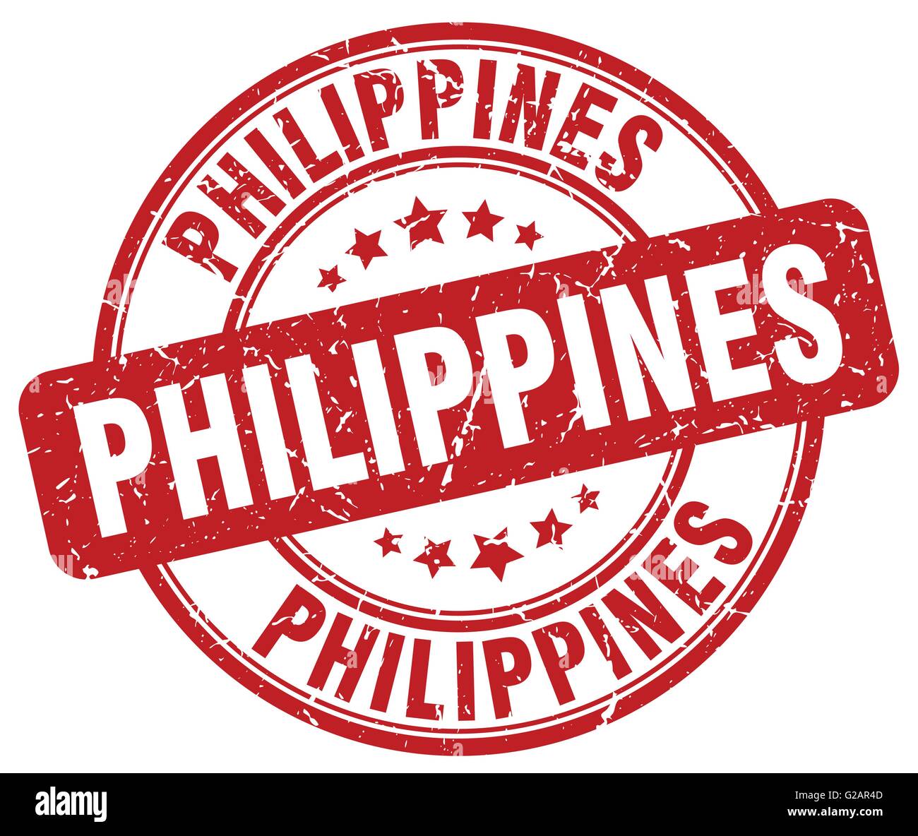 Philippines red grunge round vintage rubber stamp Stock Vector Image ...
