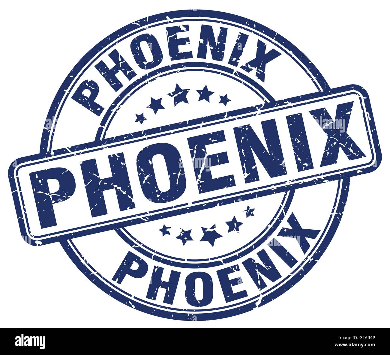 Phoenix blue grunge round vintage rubber stamp Stock Vector Image & Art ...