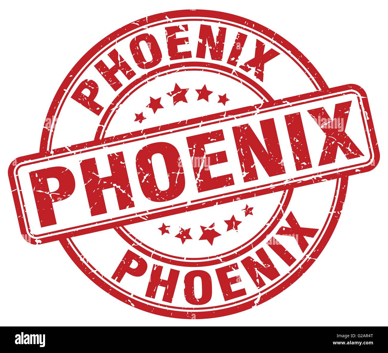 Phoenix red grunge round vintage rubber stamp Stock Vector Image & Art ...