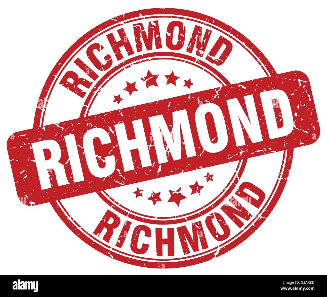 Richmond red grunge round vintage rubber stamp Stock Vector Image & Art ...