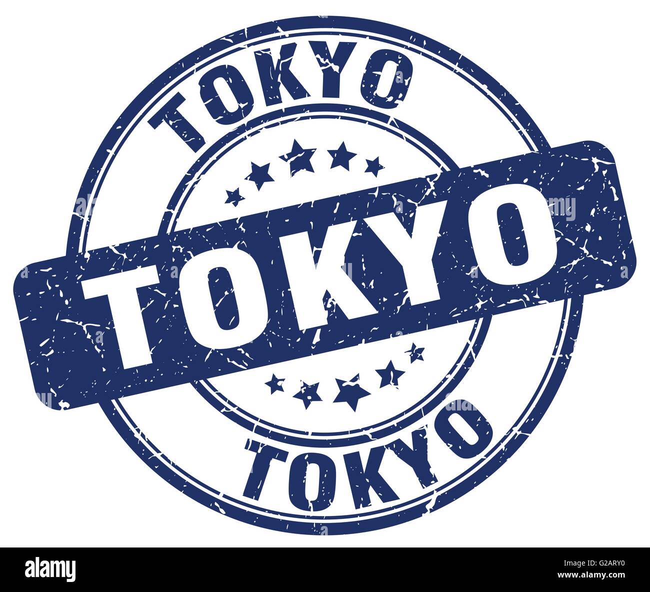 Tokyo blue grunge round vintage rubber stamp Stock Vector Image & Art ...