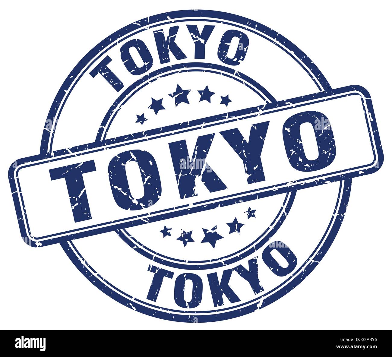 Tokyo blue grunge round vintage rubber stamp Stock Vector Image & Art ...
