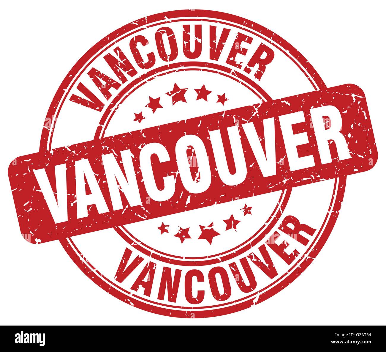 Vancouver red grunge round vintage rubber stamp Stock Vector Image ...