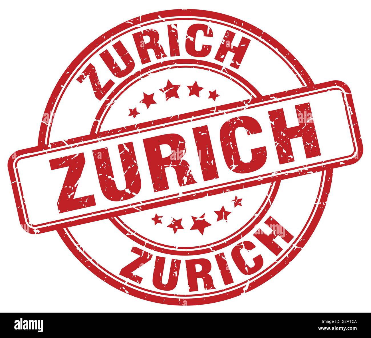 Zurich red grunge round vintage rubber stamp Stock Vector Image & Art ...