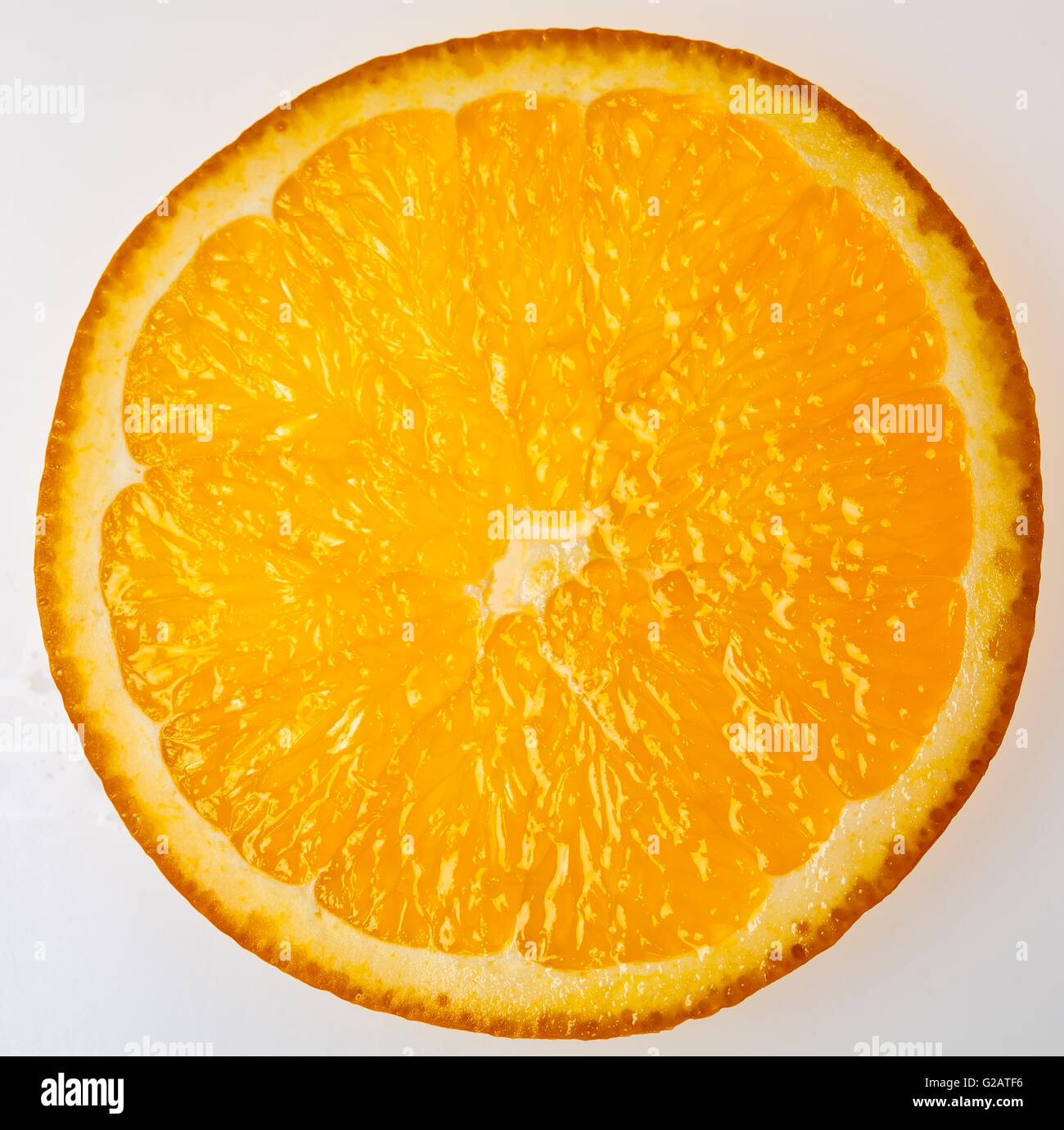orange slice on white background Stock Photo - Alamy