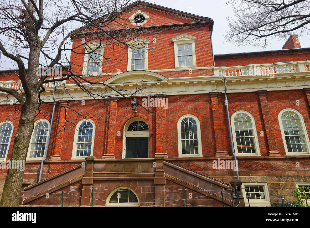 Cambridge, USA - April 29, 2015: Harvard Hall at Harvard Yard of ...
