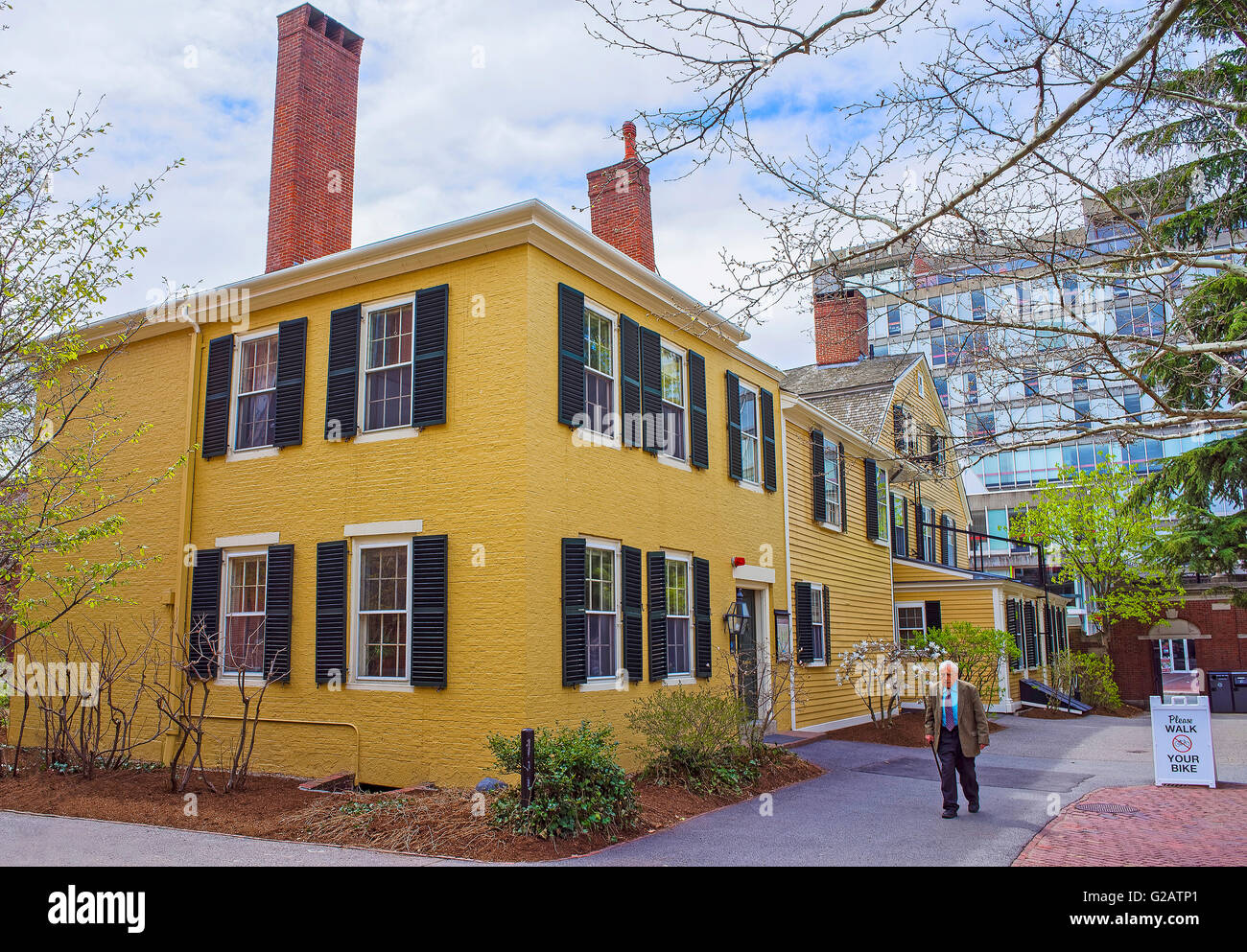 Cambridge, USA - April 29, 2015: Harvard Yard of Harvard University in ...