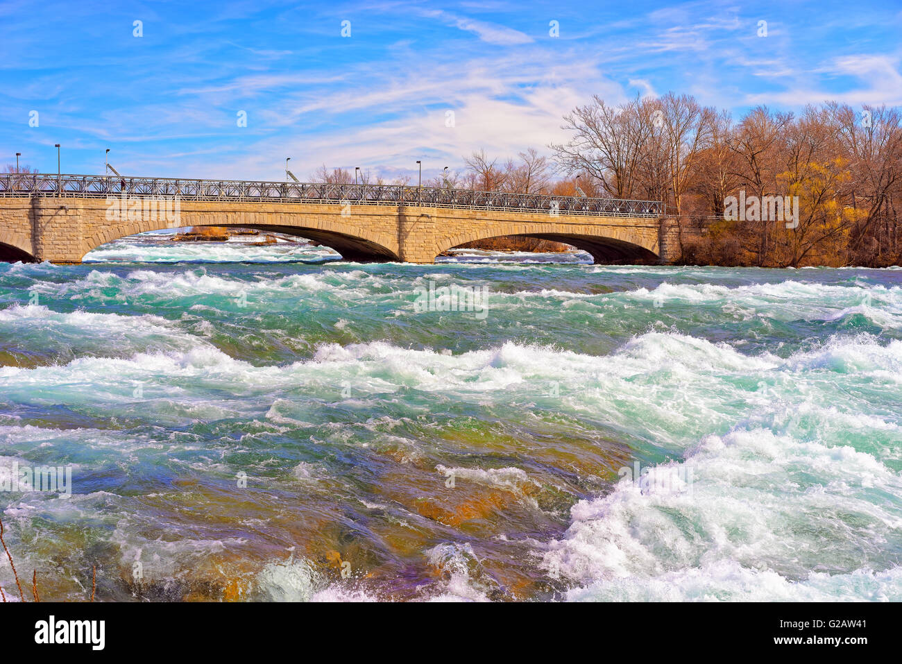 Bridge over Niagara and Thresholds in Niagara River from the American ...