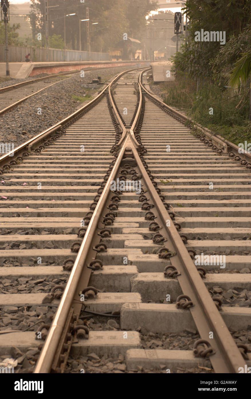 Railway crossover hi-res stock photography and images - Alamy