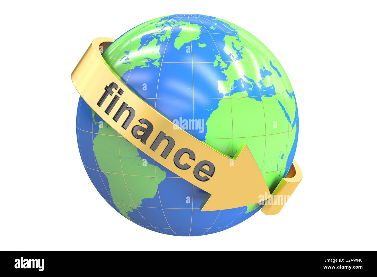 Global Finance concept, 3D rendering isolated on white background Stock ...