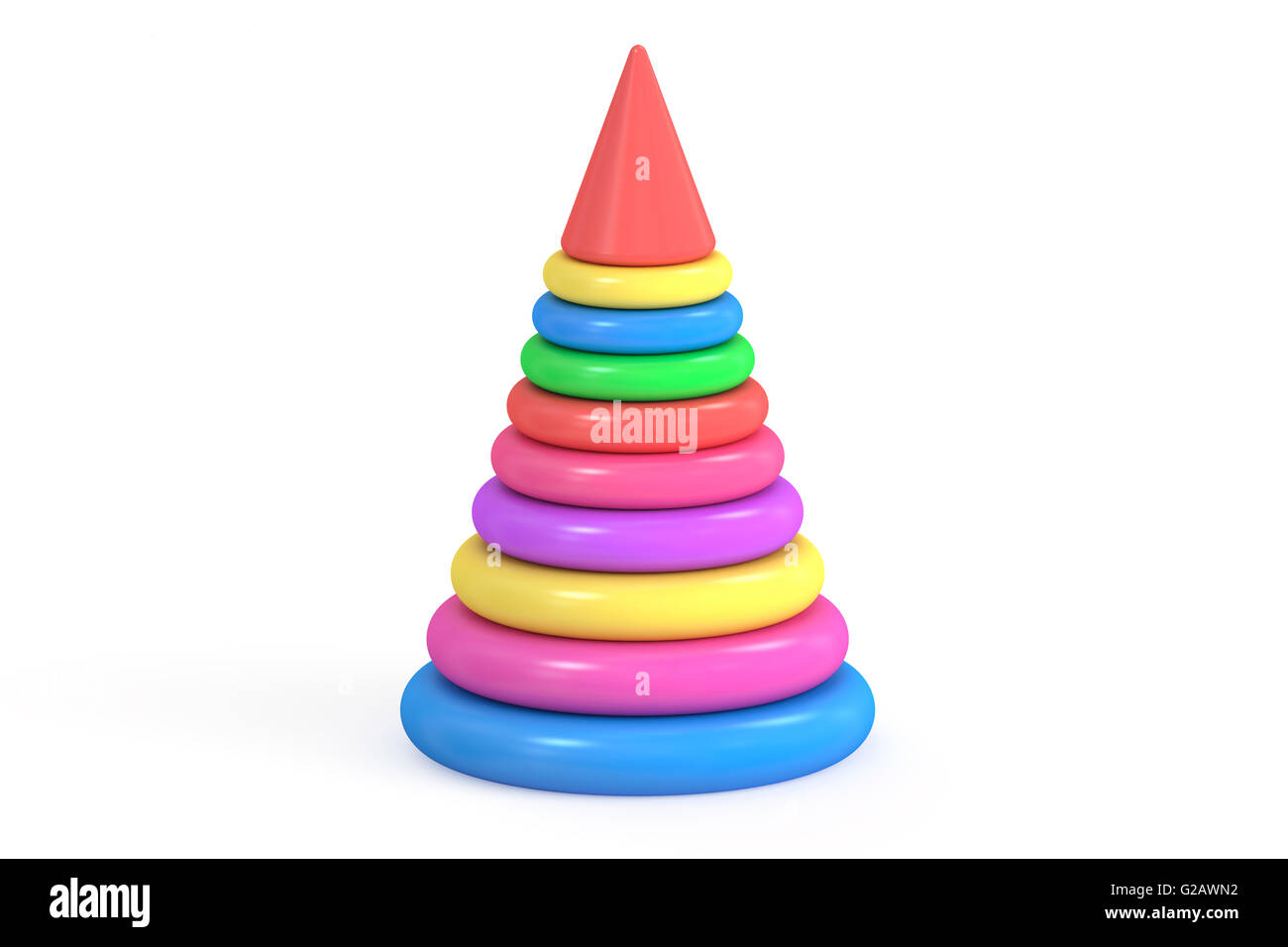 Pyramid toy, 3D rendering isolated on white background Stock Photo - Alamy