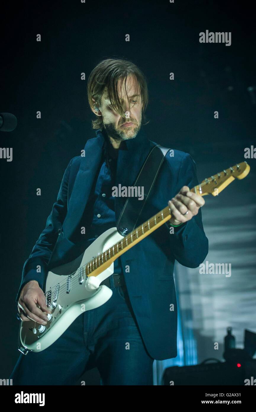 Ed O'Brien of Radiohead perform on stage at the Roundhouse, in Chalk ...