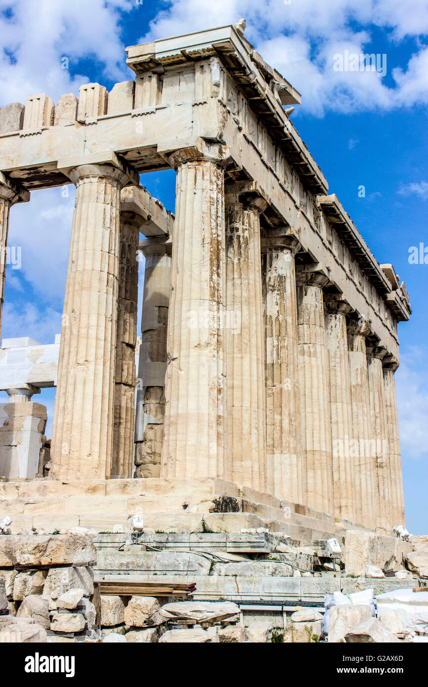 Acropolis of Athens in blue sky Stock Photo - Alamy