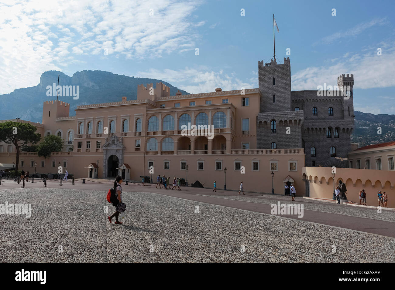 Exterior view of palace - official residence of Prince of Monaco Stock ...