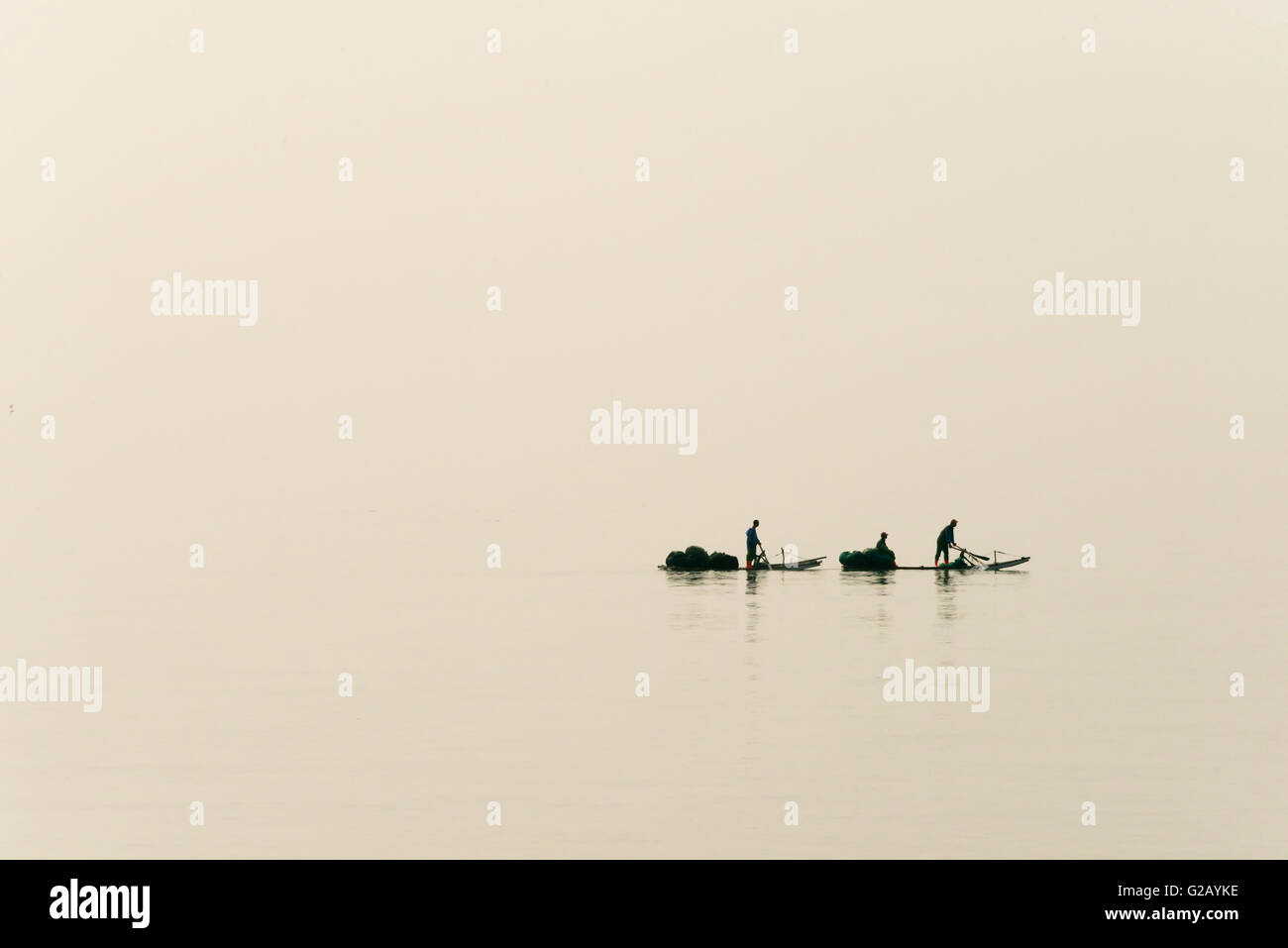 Boat in the ocean, Xiamen, Fujian Province, China Stock Photo - Alamy