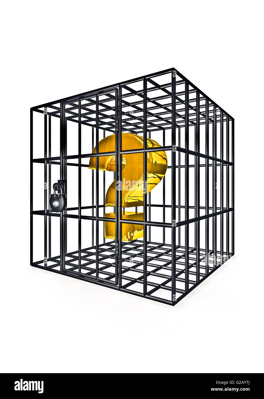 Question mark in cage hi-res stock photography and images - Alamy