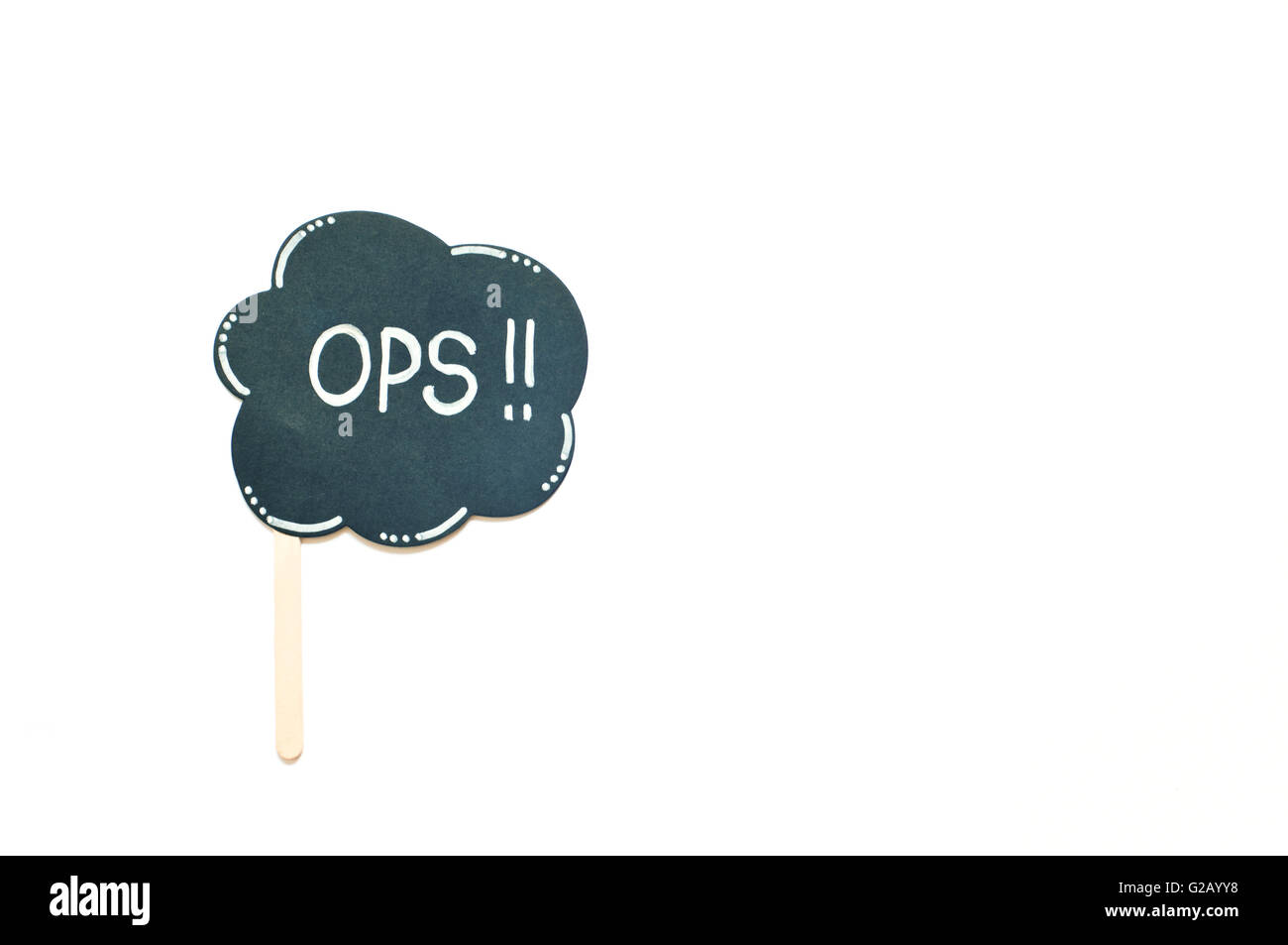 Sign reading ops on a white background,sign Stock Photo - Alamy