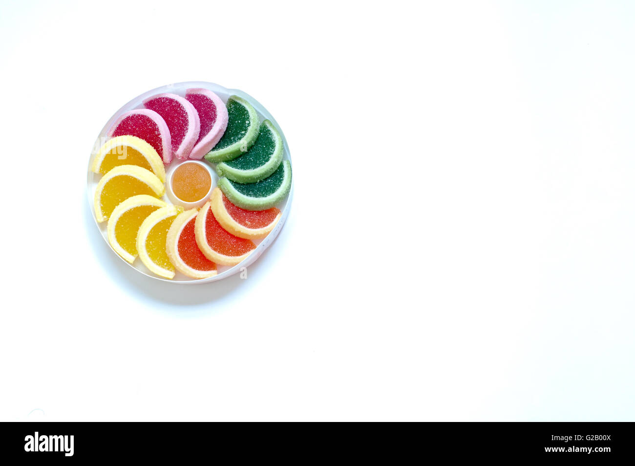 wheel of colorful candy on white background,candy Stock Photo - Alamy