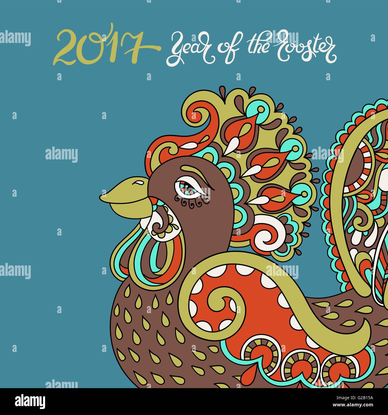 folk vector illustration with hand written lettering inscription Stock ...