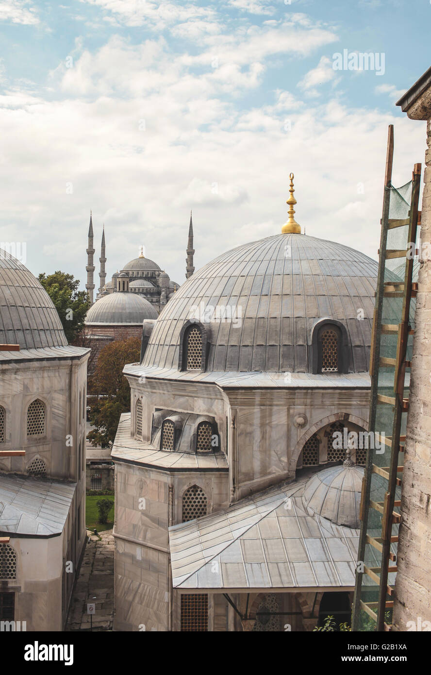 The Blue Mosque, as seen from the windows of Hagia Sophia in Istanbul ...