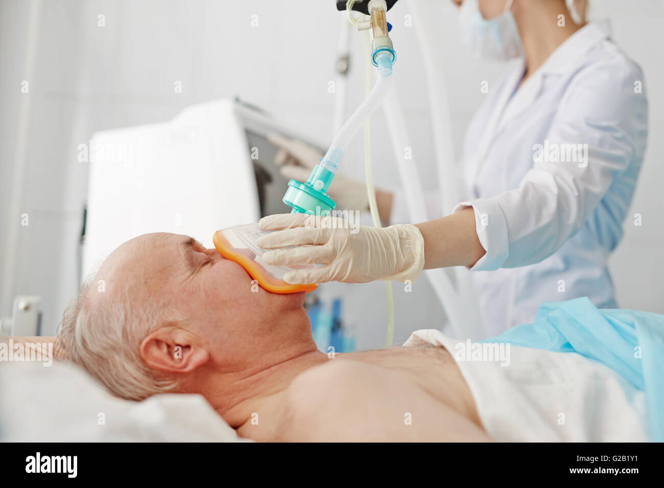 Anesthesia before operation Stock Photo - Alamy