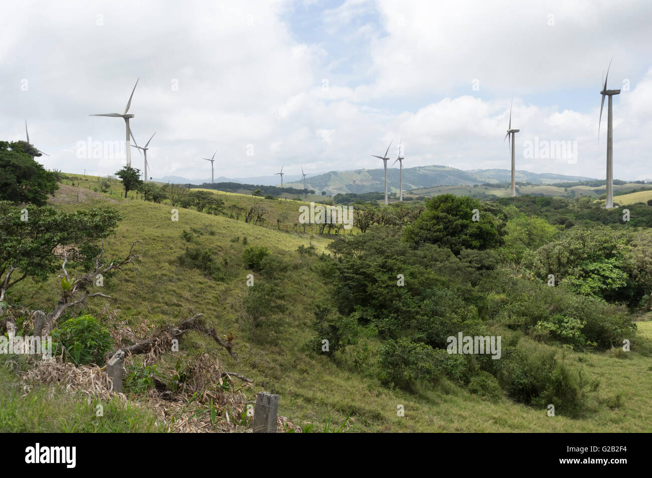 Wind farm in Costa Rica panorama Stock Photo - Alamy