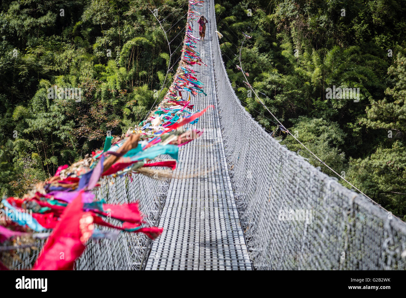Hanging bridge of ghasa nepal hi-res stock photography and images - Alamy