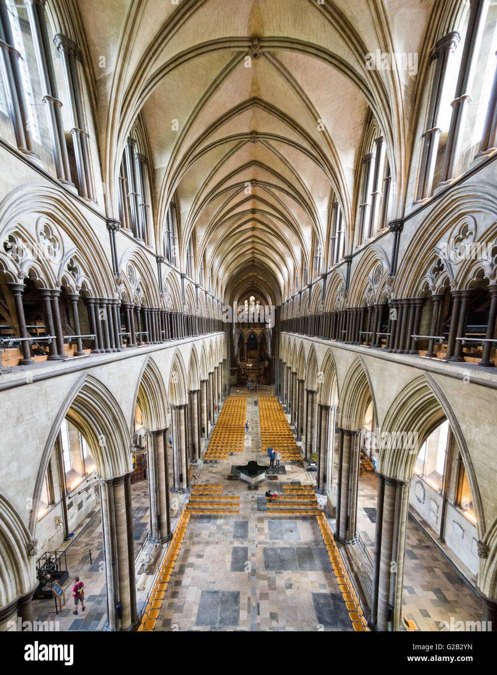 Inside salisbury cathedral spire hi-res stock photography and images - Alamy