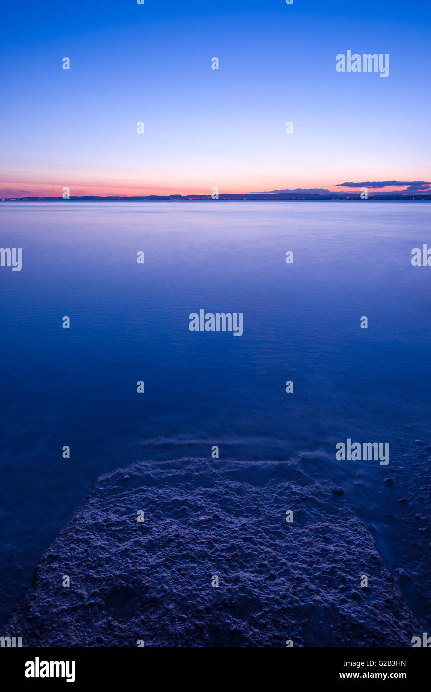 The slipway at Black Nore disappears into the Severn Estuary ...