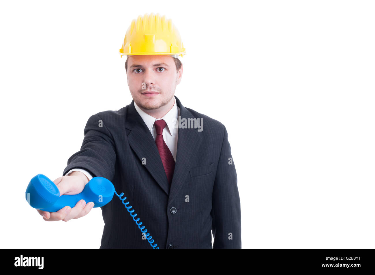 Concept contact construction company builder hi-res stock photography ...