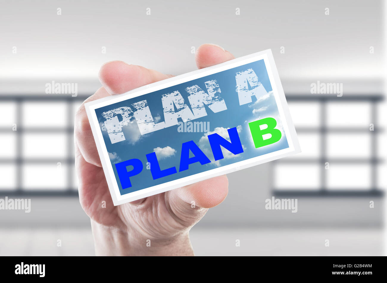 Plan B concept while plan A is disolving Stock Photo - Alamy