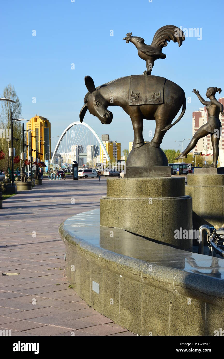 Statue in Astana, Kaazkhstan Stock Photo - Alamy