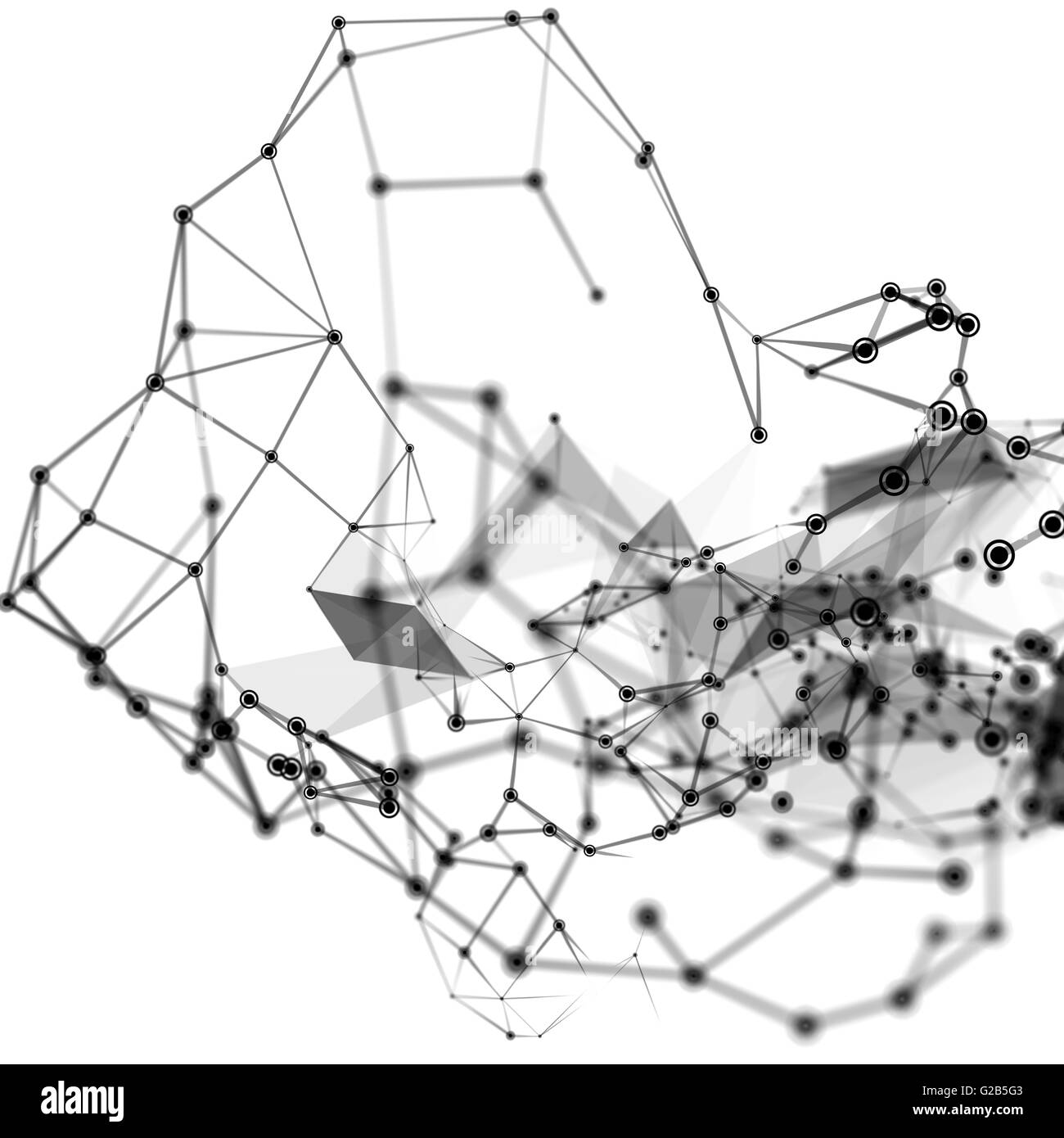 Abstract molecular structure on white background Stock Photo - Alamy