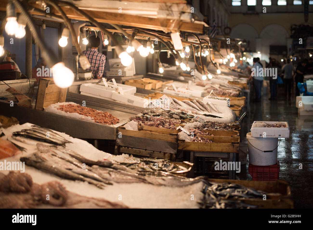 Agora greek food market hi-res stock photography and images - Alamy