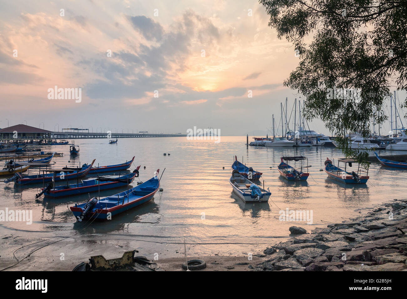 Amazing Sunrise and Sunset in Penang Bridge George Town, Penang ...