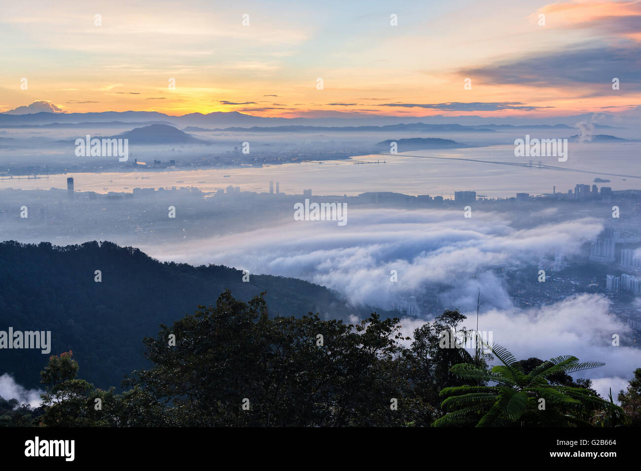Amazing Sunrise Above Cloud In Penang Hill George Town Penang Malaysia